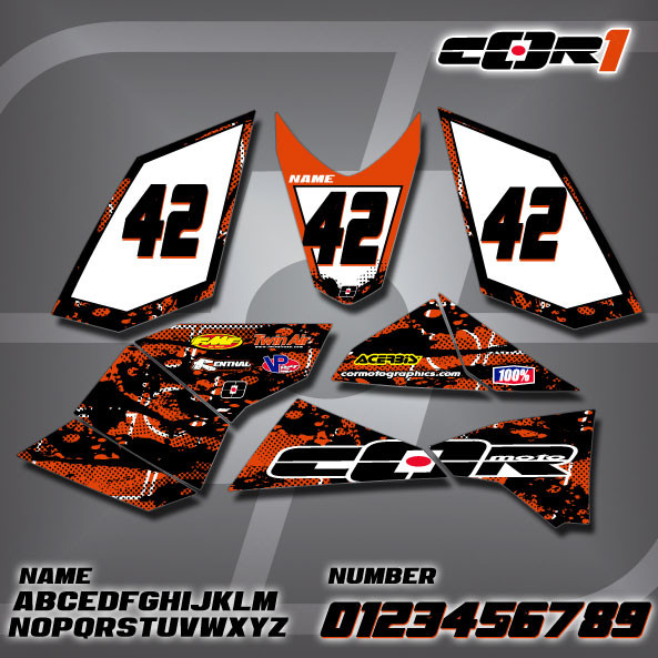 KTM COR1 ATV Kit - Cor Moto Graphics