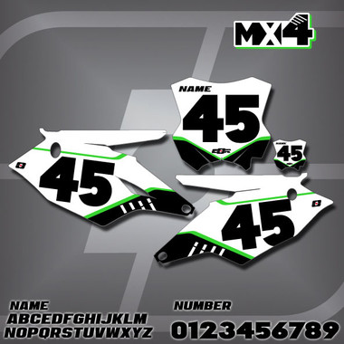 Kawasaki MX4 Number Plates - Cor Moto Graphics