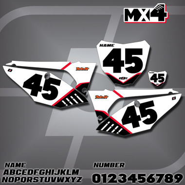 Honda MX4 Number Plates - Cor Moto Graphics