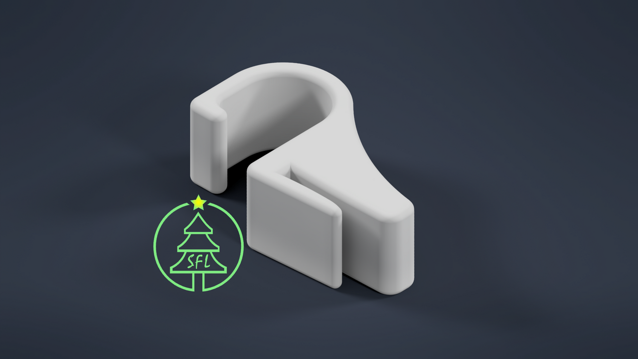 STL File - Soffit Trim Cable Hook