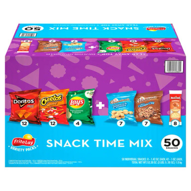 Frito-Lay Snack Time Mix Variety Pack of Snacks and Chips, 50 pk.