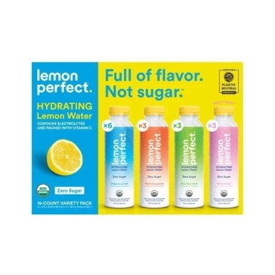 Lemon Perfect Hydrating Lemon Water Variety Pack, 15 pk./12 oz.