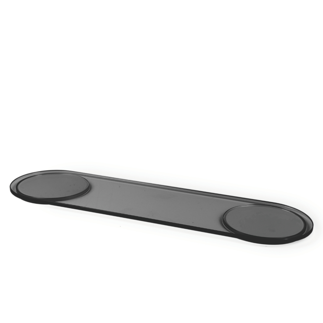 Tilt | Black Glass Long Plinth | Craster