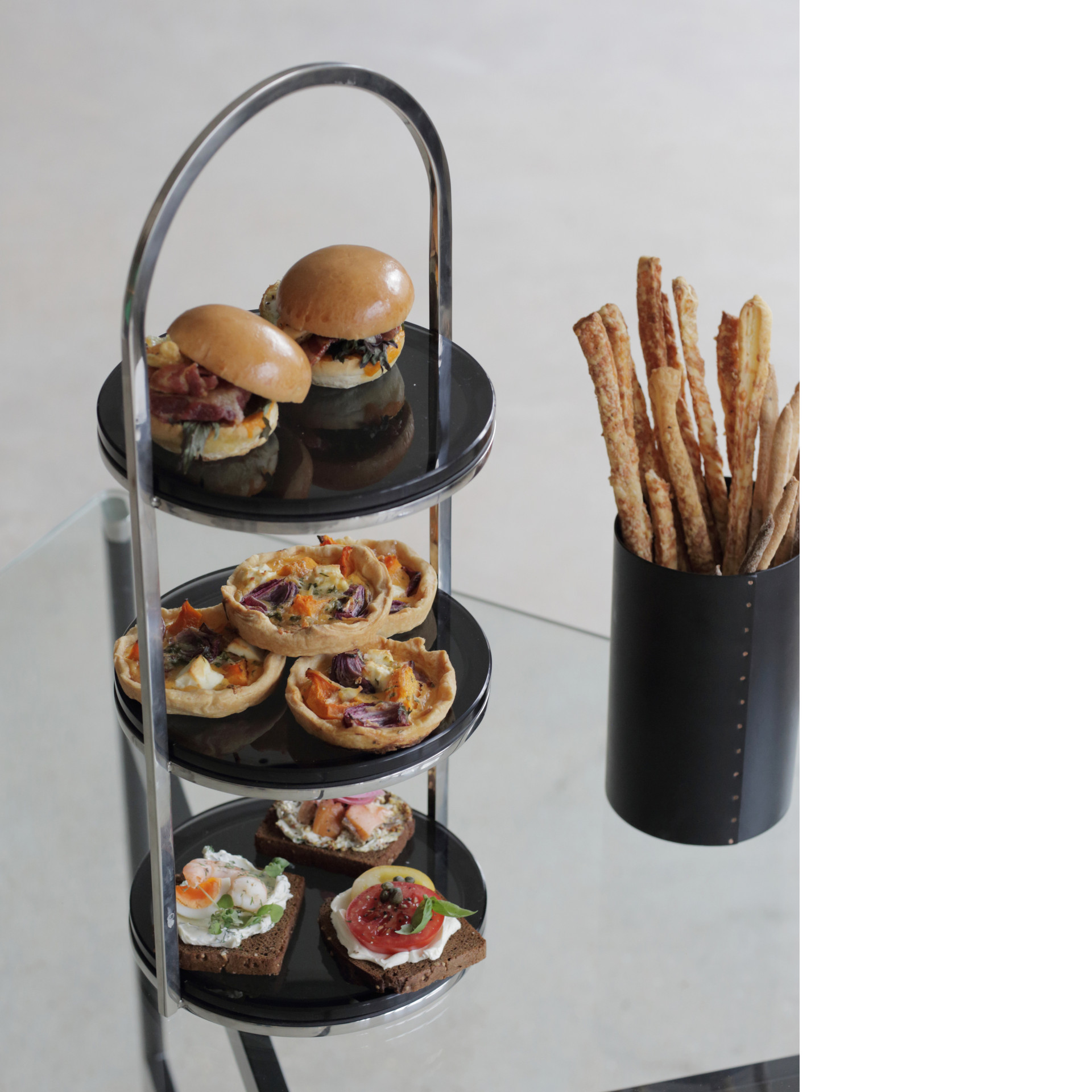 Tilt | Black Glass Plinth | Craster
