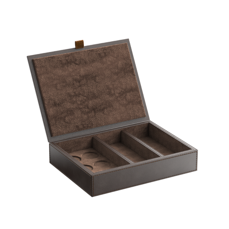 brown leather box