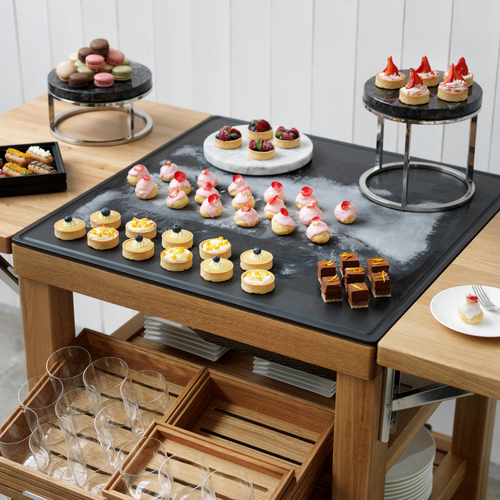 Flow Walnut Hot & Cold Trolley