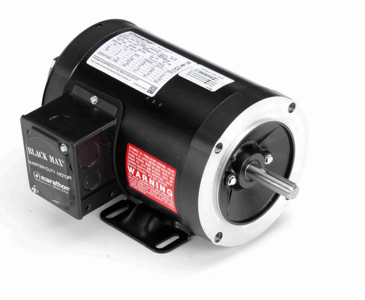 Y555 Marathon 1/2 hp 1800 RPM 3-Phase 56CZ Frame TENV (rigid base) 575V ...