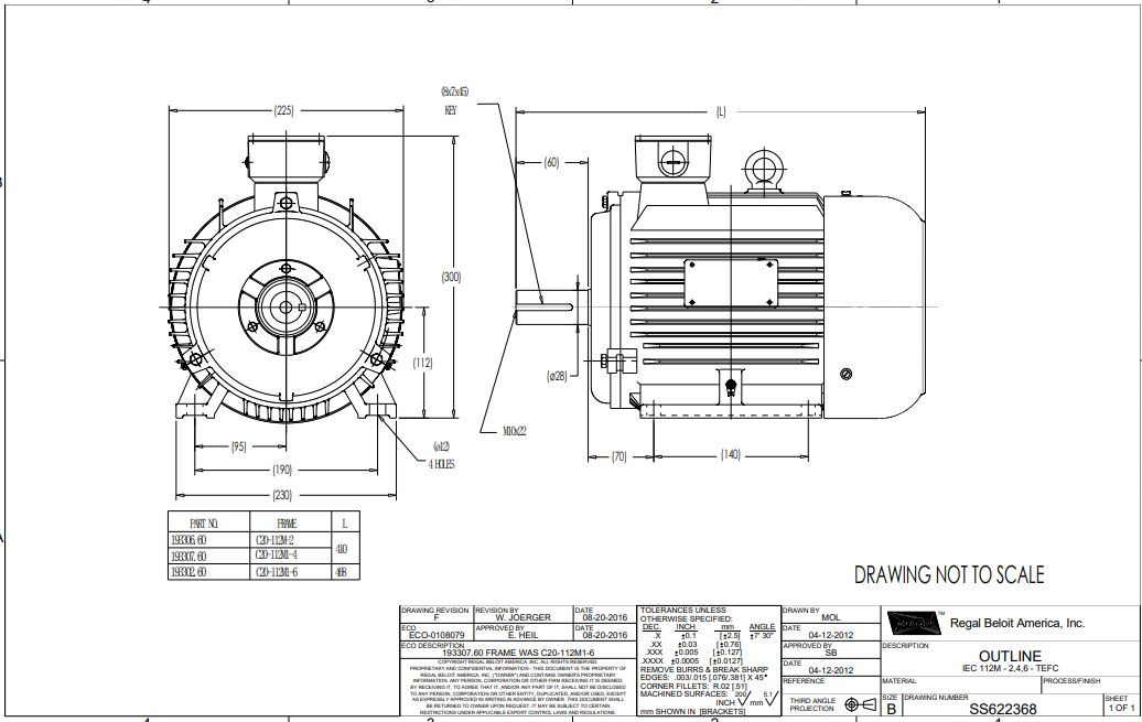 R325B Marathon 5.5 hp 4 kw 1800 RPM 112M Frame 230/460V Marathon ...