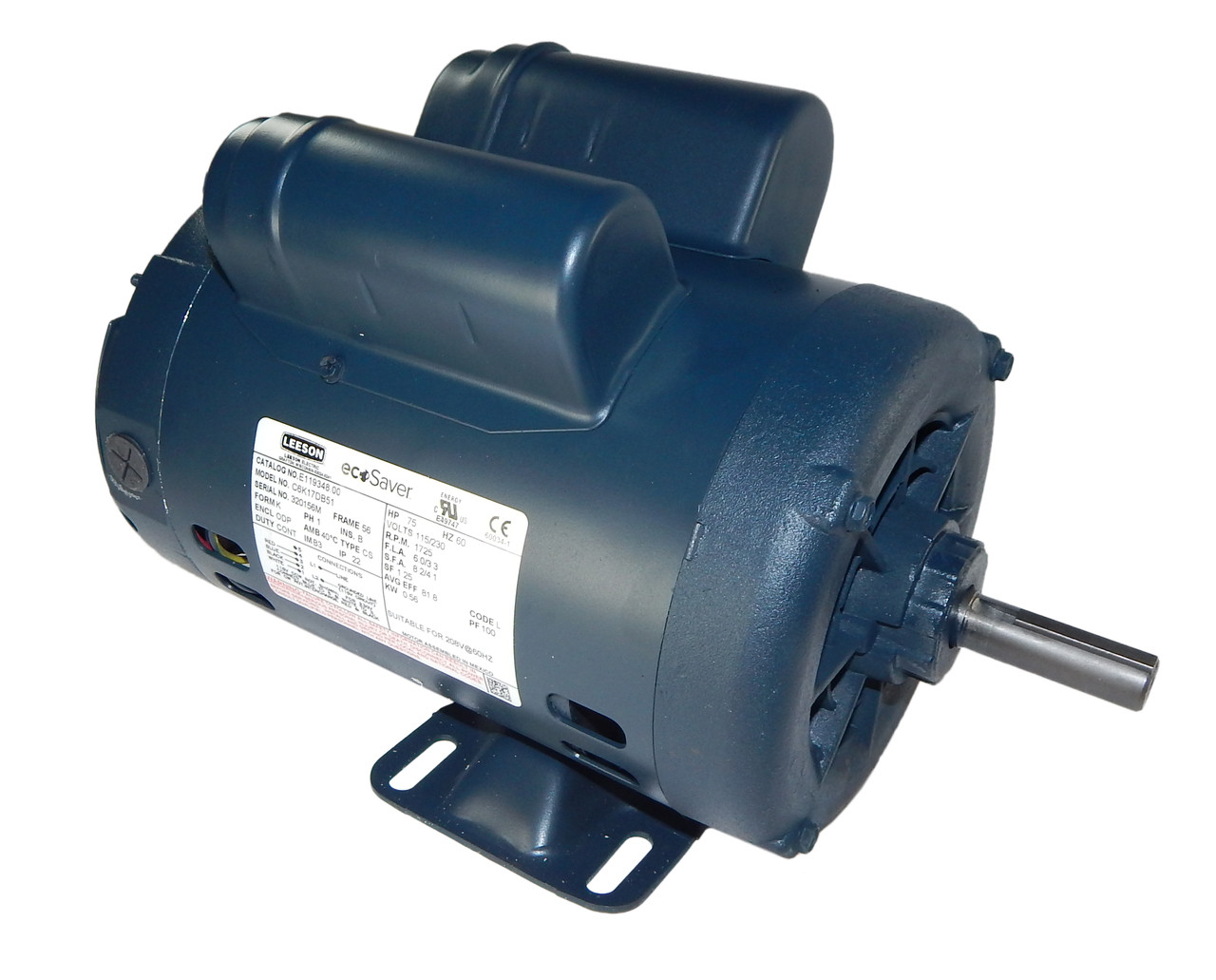 3 4 Hp 1725 RPM 56 Frame 115 208 230 Volts Open Drip Leeson Electric 3-4-hp-1725-rpm-56-frame-115-208-230-volts-open-drip-leeson-electric