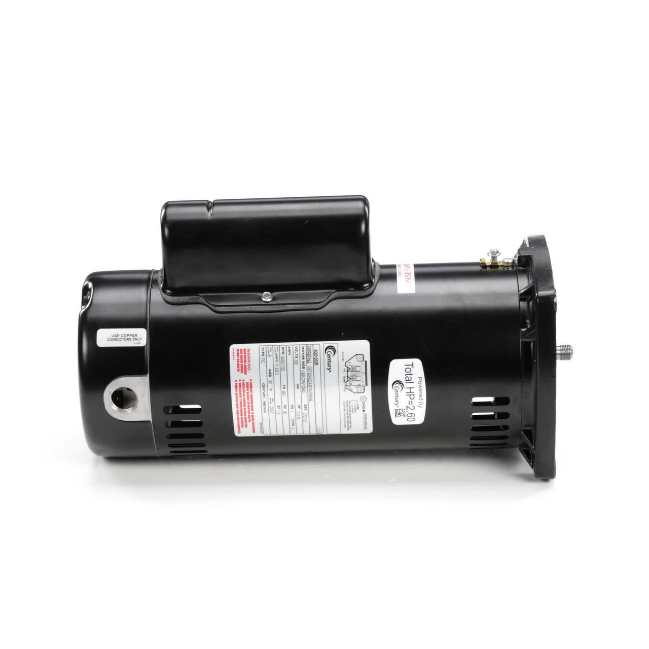 SQS1202R Century 2 hp 2-Speed 48Y Frame 230V Square Flange Pool Motor ...