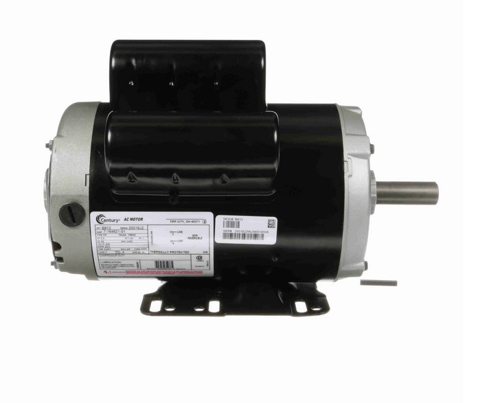 B813 Century 5 hp 230V 3450 RPM ODP 56HZ Frame Cap Start/Run Air ...