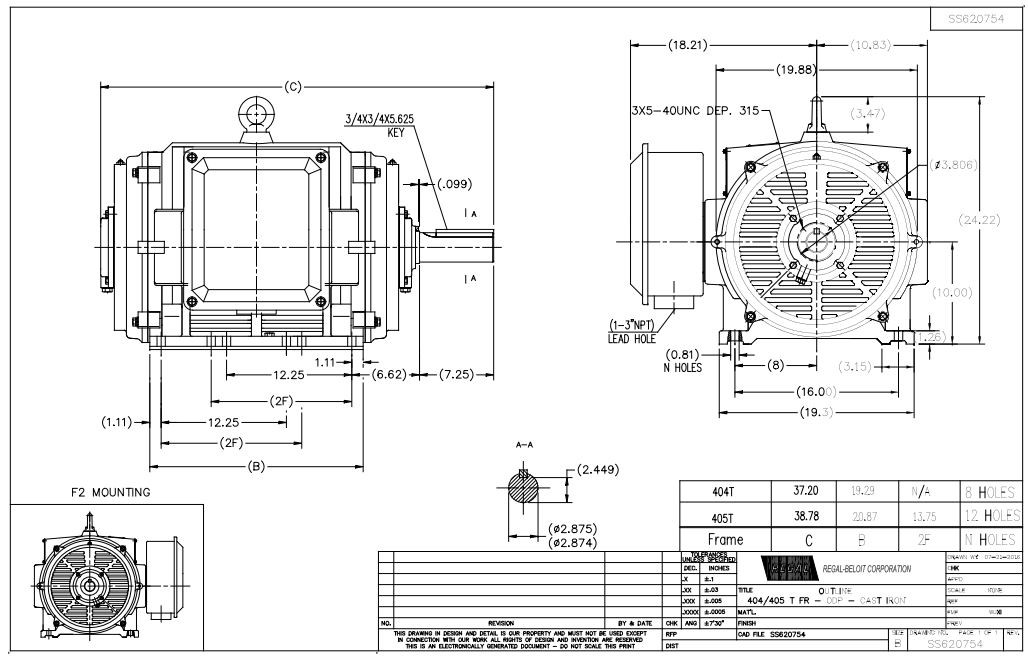 GT0046A Marathon 100 hp 1800 RPM 404T Frame 230/460V Open Drip Marathon ...