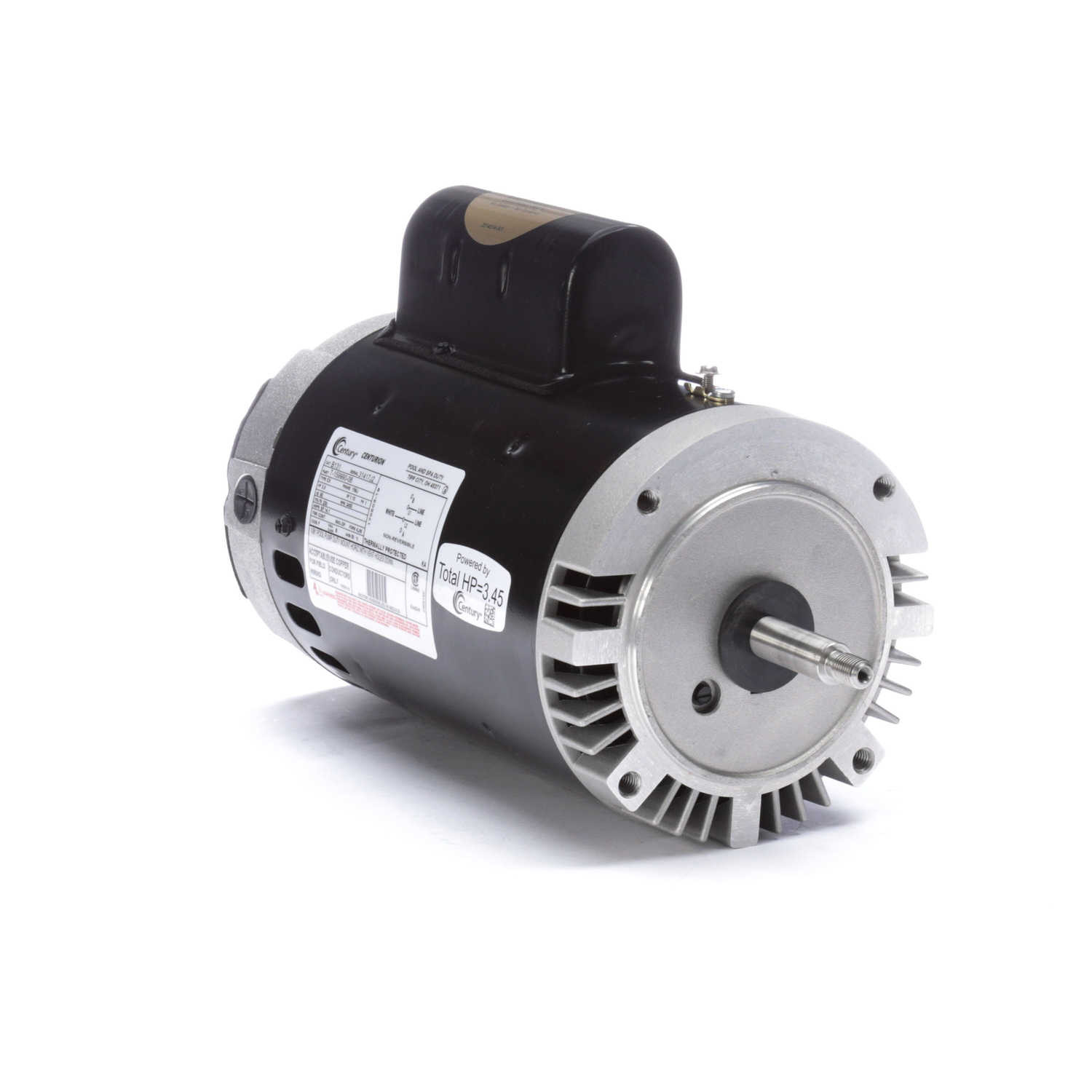 B130 Century 2 hp 3450 RPM 56J Frame 230V Switchless Swimming Pool Pump ...