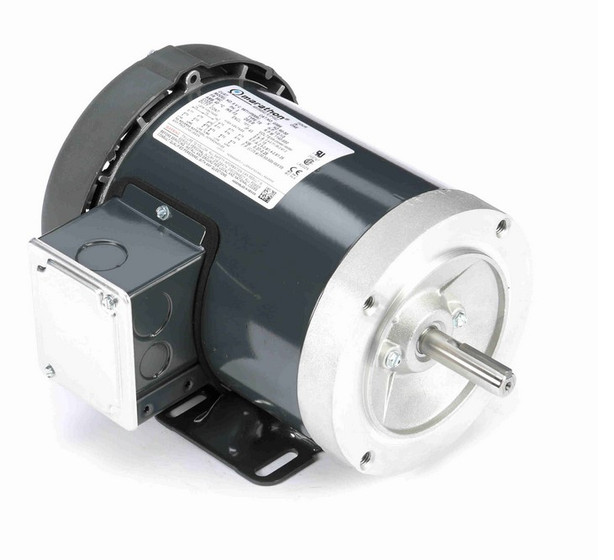 G588 Marathon 1/2 hp 1200 RPM 3-Phase 56C Frame TEFC (base) 208-230 ...