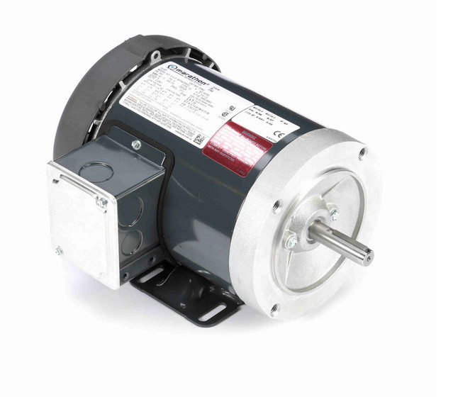 D392 Marathon 3/4 hp 3600 RPM 3-Phase 56C Frame TEFC (base) 208-230 ...