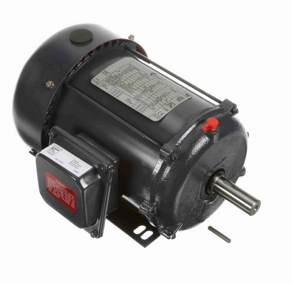 TE117 Century 2 hp 3600 RPM 3-Phase 145T Frame TEFC (rigid base) 208 ...