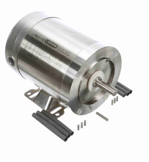117906.00 Leeson Extreme Duck 1/2 hp 1800 RPM 208-230/460V 3-Phase 56C ...