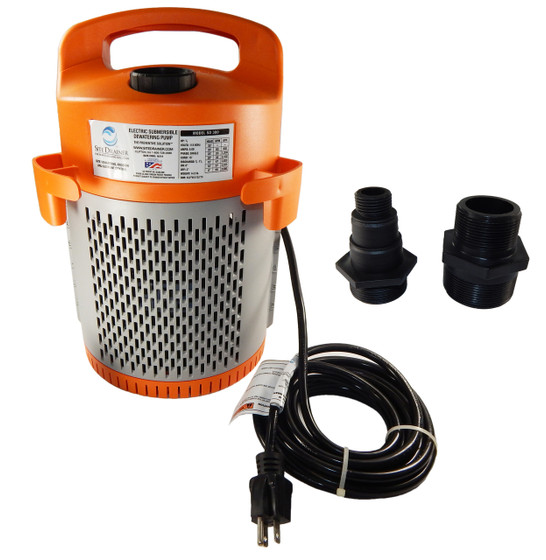 SITE DRAINER 1/2HP 115V NON-CLOGGING ELECTRIC SUBMERSIBLE DEWATERING ...