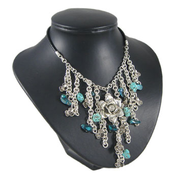 Teal Chain Drop Necklace: Project Instructions - Eureka! Beads