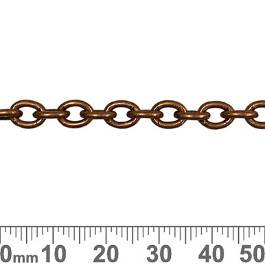 Copper 7.3mm Medium Heavy Oval Loop Chain