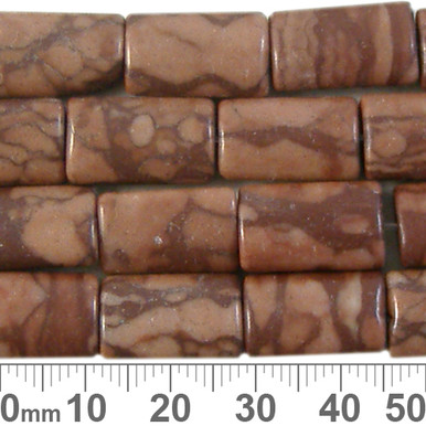 Chocolate Jasper 16mm Flat Rectangular Beads