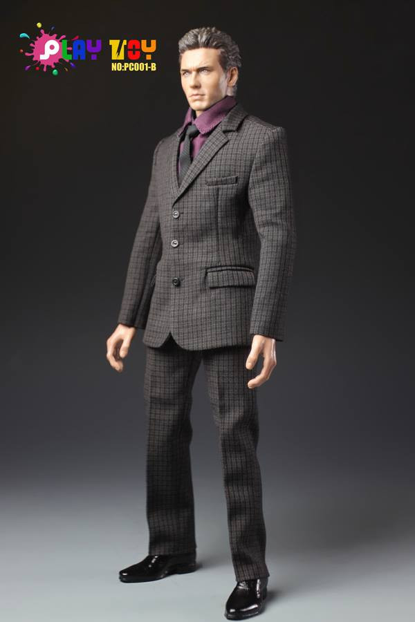 [PT-PC001B] Play Toy Men’s Suit in Checked Plaid for 12" Tall Action ...