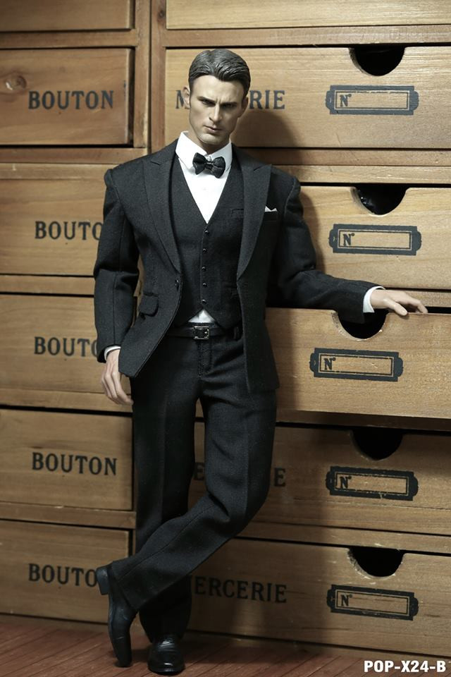 [POP-X24B] POP Toys Action Figure Business Suit with Bow Tie - EKIA Hobbies
