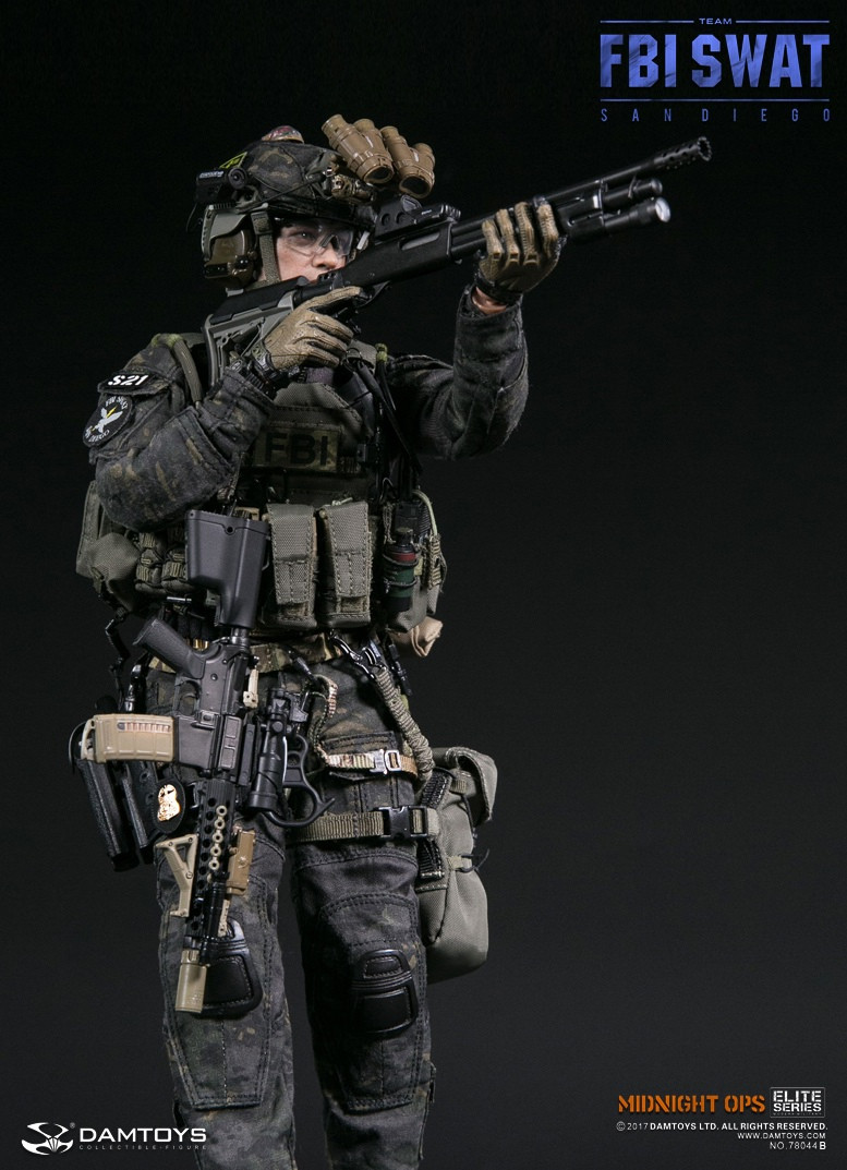 [DAM-78044B] DAM Toys FBI SWAT Team Agent San Diego Midnight Ops 1/6 ...