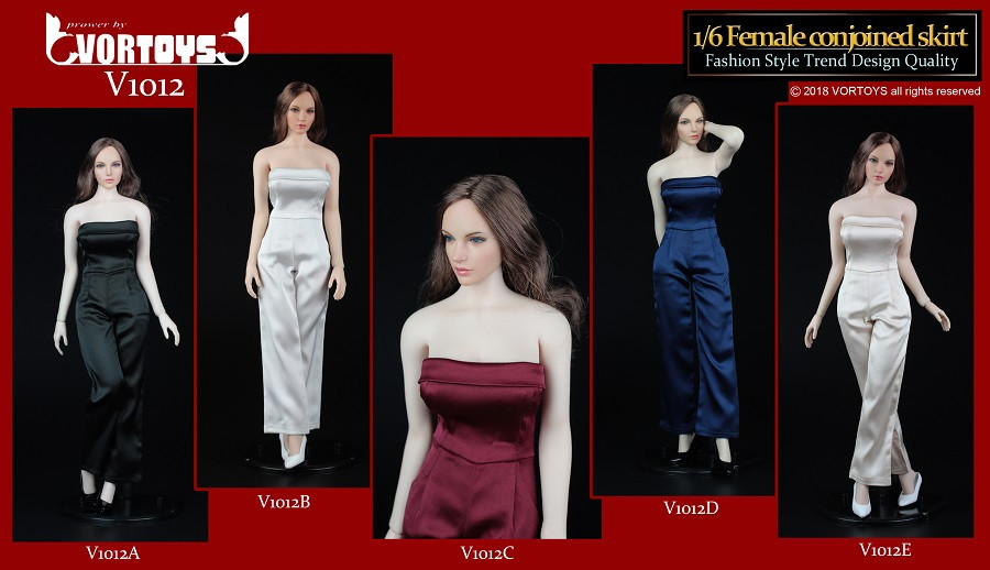 [VOR-1012A] VORTOYS 1/6 Women's One Piece Culottes in Black - EKIA Hobbies