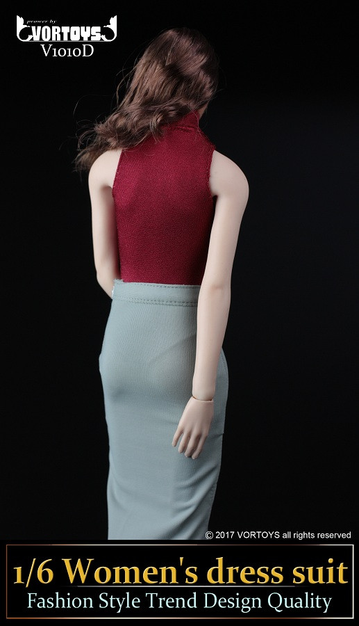 [VOR-1010D] VORTOYS 1/6 Women's Dress & Red Turtleneck Bodysuit - EKIA ...