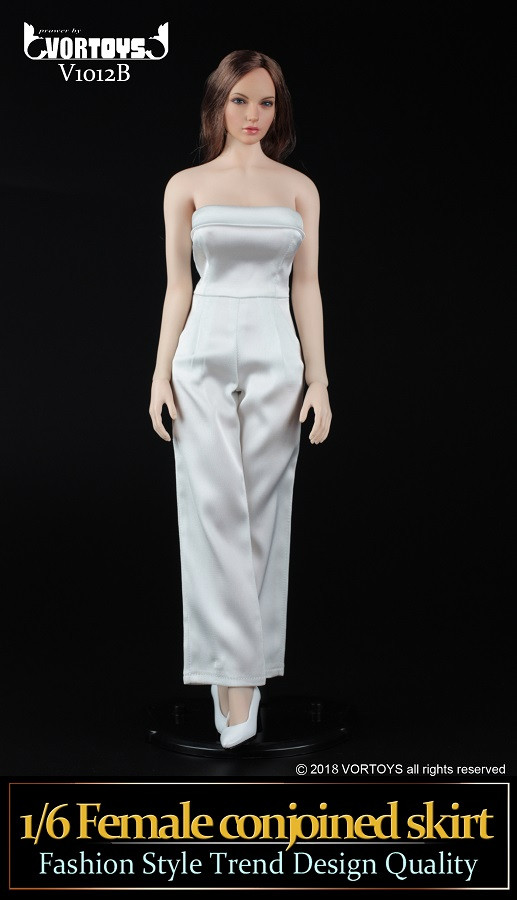 [VOR-1012B] VORTOYS 1/6 Women's One Piece Culottes in White - EKIA Hobbies