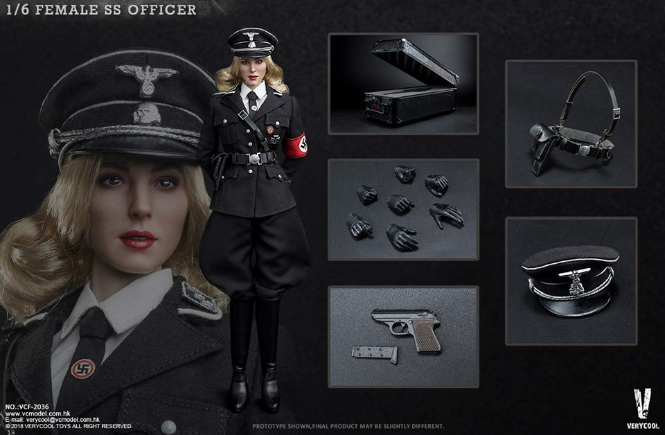 [VCF-2036] Very Cool 1/6 WWII German Female SS Officer Action Figure ...