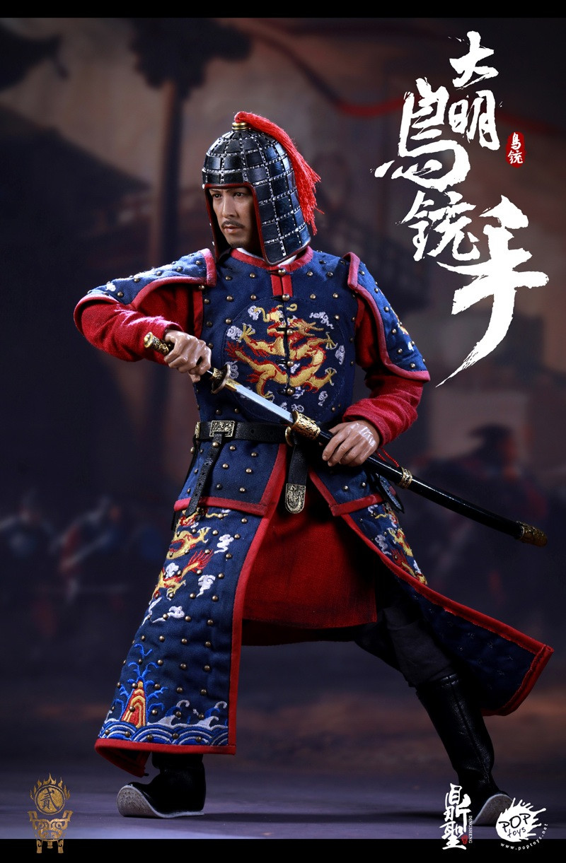 [POP-DS002A] Ming Dynasty Musketeer Blue 1/6 Figure by Dingsheng X POP ...