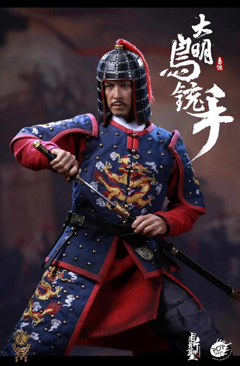 [POP-DS002A] Ming Dynasty Musketeer Blue 1/6 Figure by Dingsheng X POP ...