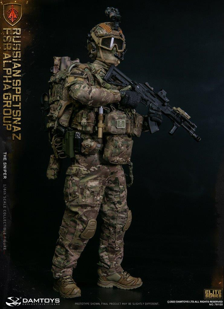 DAM Toys RUSSIAN SPETSNAZ FSB ALPHA GROUP SNIPER 1/6 Figure [DAM-78100 ...
