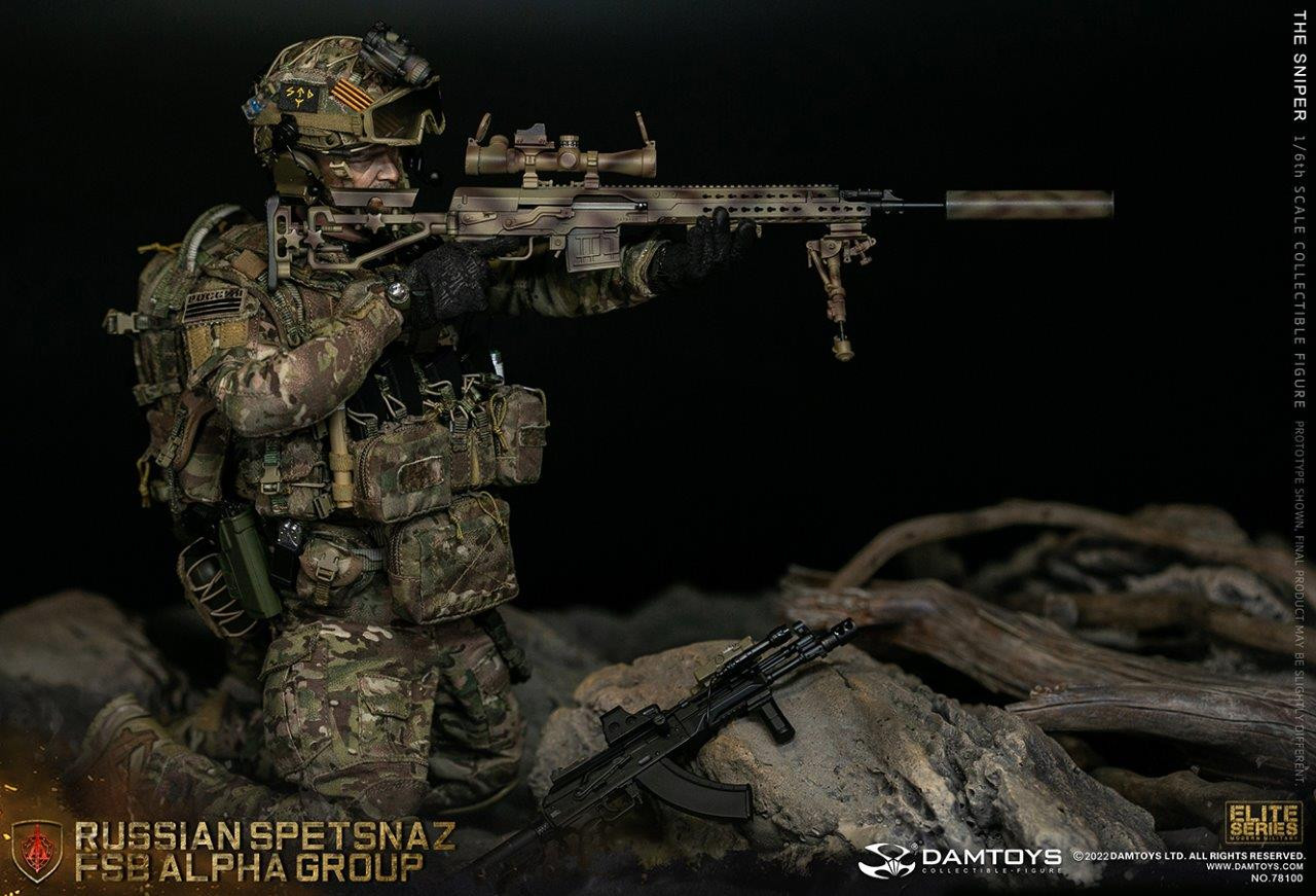 DAM Toys RUSSIAN SPETSNAZ FSB ALPHA GROUP SNIPER 1/6 Figure [DAM-78100 ...