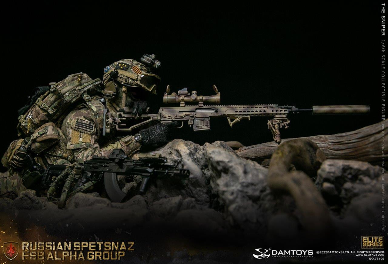 DAM Toys RUSSIAN SPETSNAZ FSB ALPHA GROUP SNIPER 1/6 Figure [DAM-78100 ...