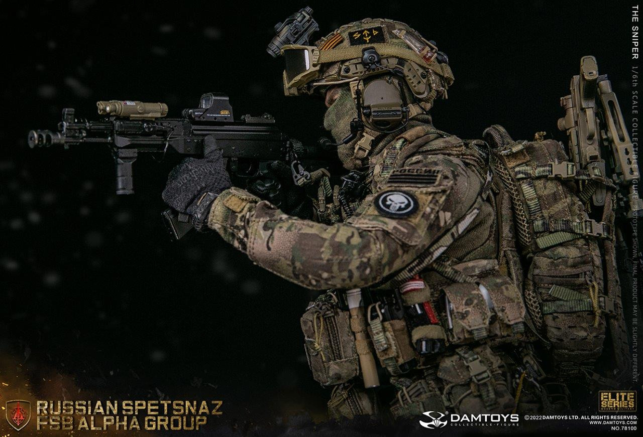 DAM Toys RUSSIAN SPETSNAZ FSB ALPHA GROUP SNIPER 1/6 Figure [DAM-78100 ...
