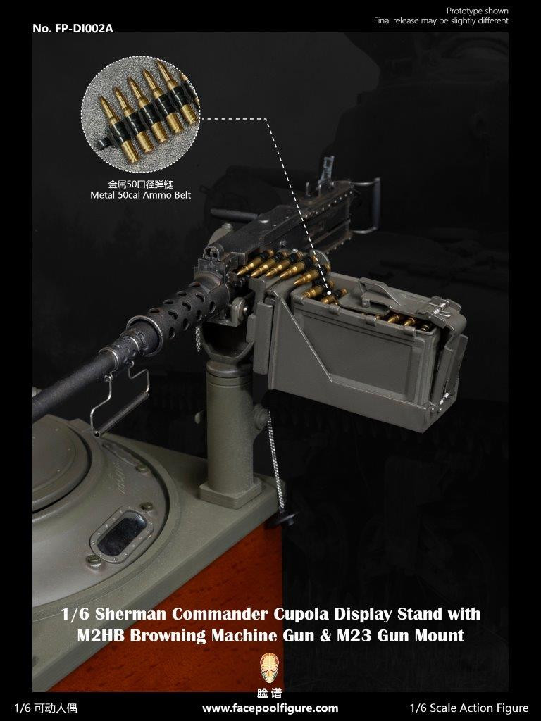 Facepoolfigure 1:6 Platform Sherman Tank Command Podium + Browning ...