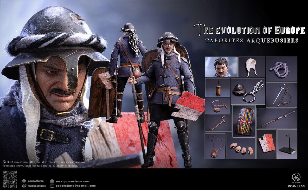 POP Toys 1/6 Taborites Hussite Wars 1420 Arquebusiers Collectible ...