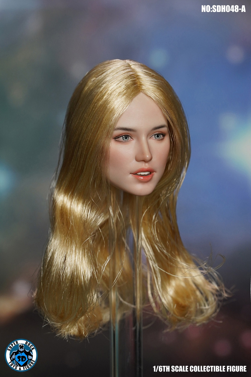 Super Duck 1:6 Western Head Sculpture with Blonde Hair [SUD-SDH048A ...
