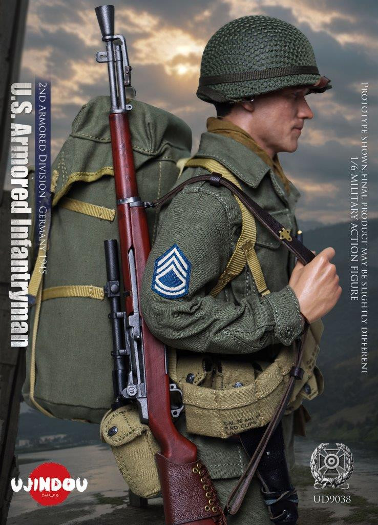 UJINDOU 1/6 WWII U.S. Armored Infantryman, Germany 1945 Figure [UD-9038 ...