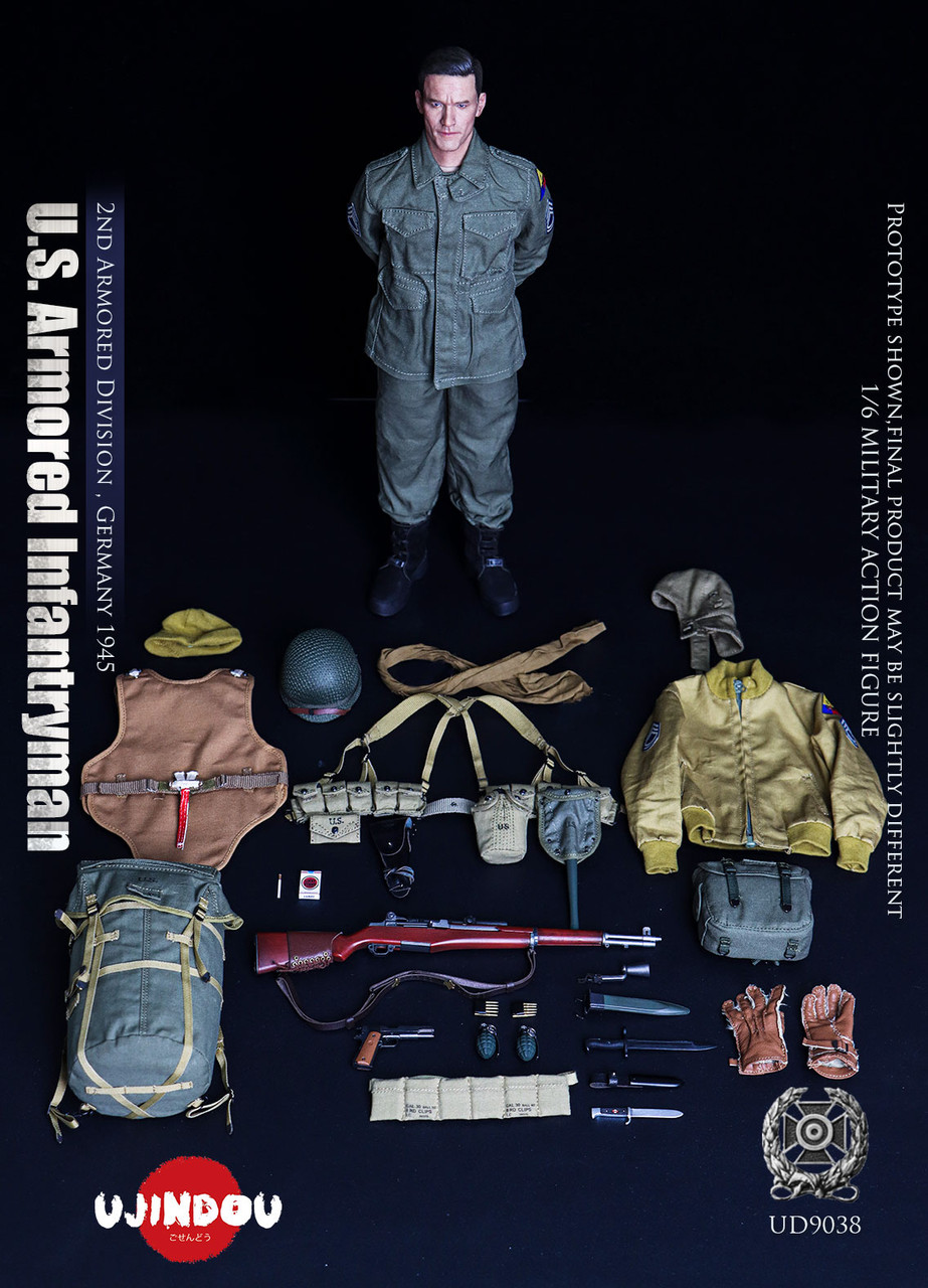 UJINDOU 1/6 WWII U.S. Armored Infantryman, Germany 1945 Figure [UD-9038 ...