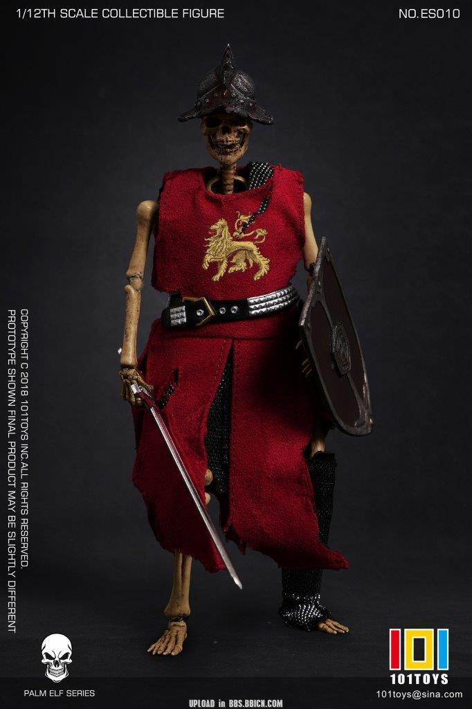 101 Toys 1:12 Scale Skeleton Medieval Knight A [101-ES010] - EKIA Hobbies