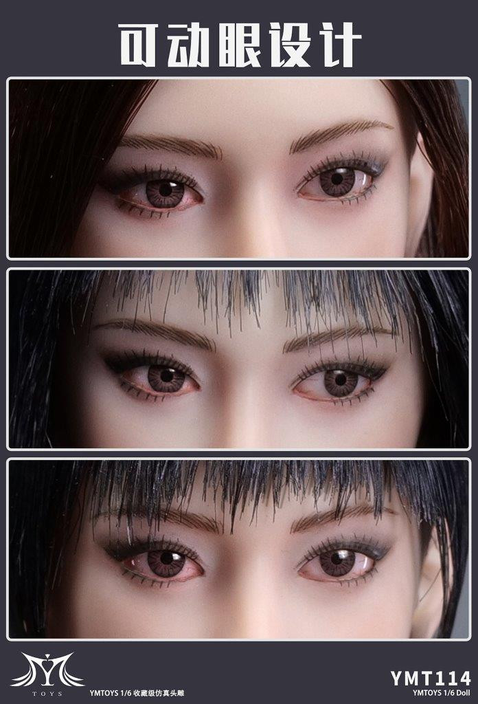 YM Toys 1/6 Taozi Female Head Sculpture with Movable Eyes Deer [YMT-114 ...