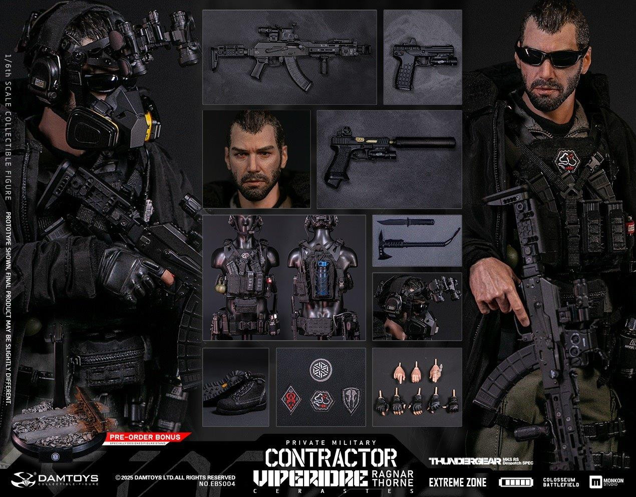 DAM Toys 1/6 EXTREME ZONE PMC “VIPERIDAE CERASTES”RAGNAR THORNE [DAM ...
