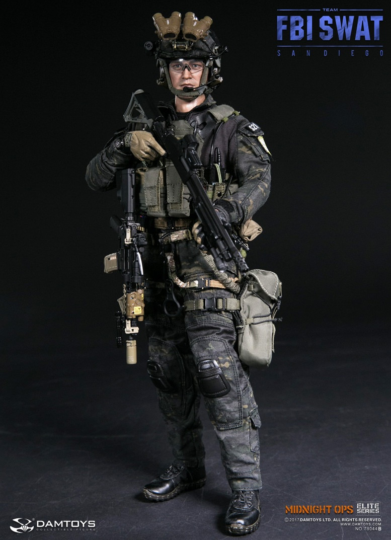[DAM-78044B] DAM Toys FBI SWAT Team Agent San Diego Midnight Ops 1/6 ...