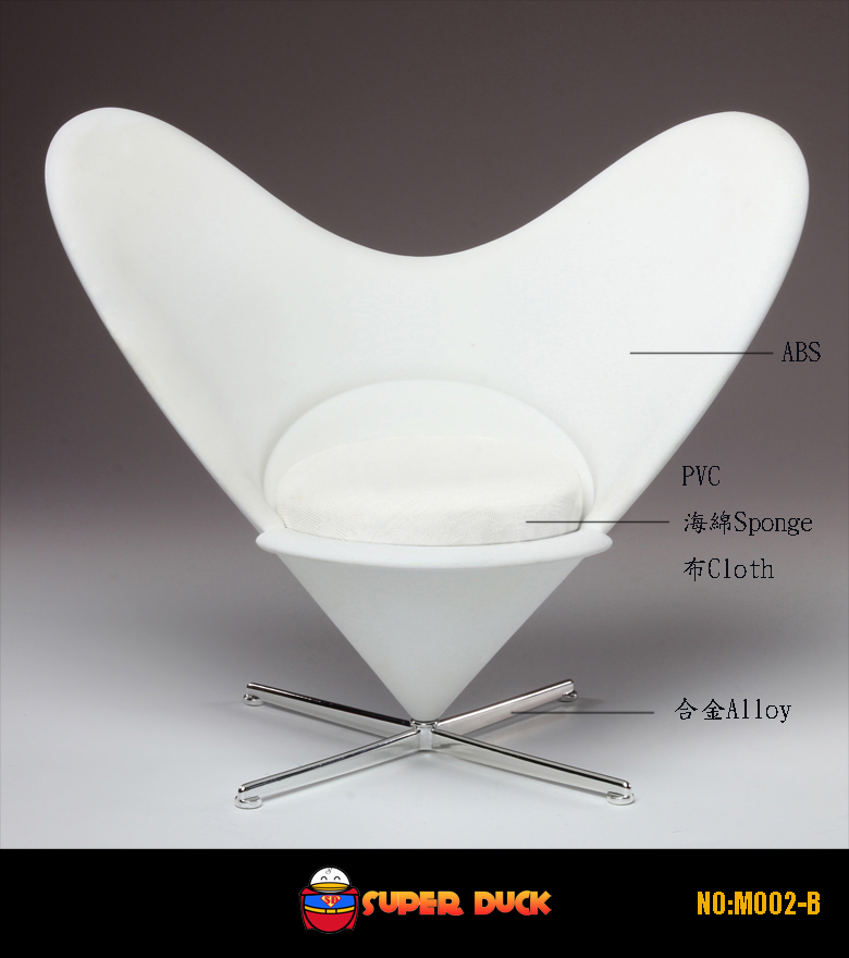 [SUD-M002B] Super Duck Figure Love Chair in White - EKIA Hobbies