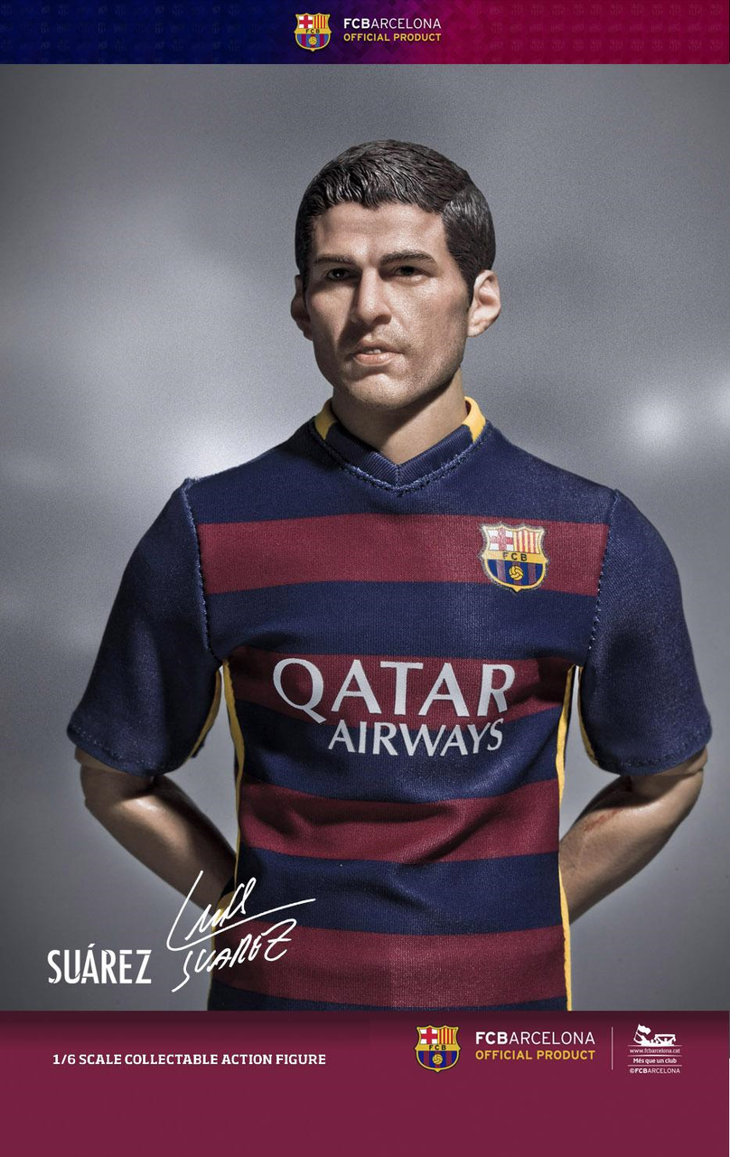 [ZC-193] 1:6 ZC World FCBarcelona 2015/16 Suarez Home Kit Soccer Player ...