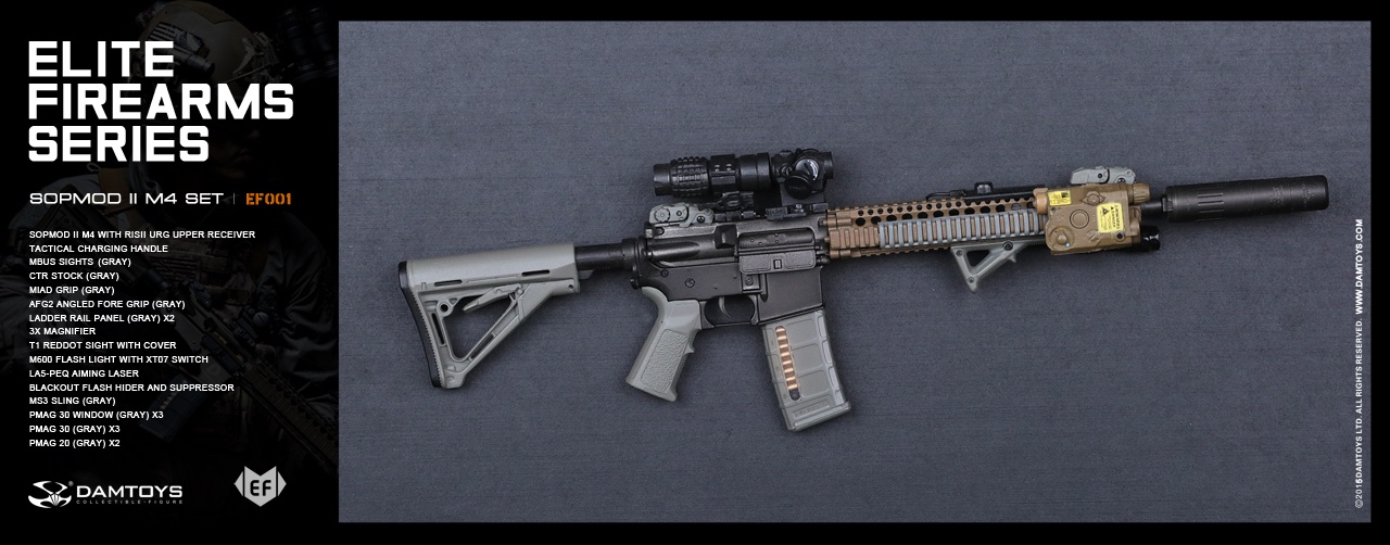 [DAM-EF001] DAM Toys SOPMOD II M4 SET Elite Firearms Series - EKIA Hobbies